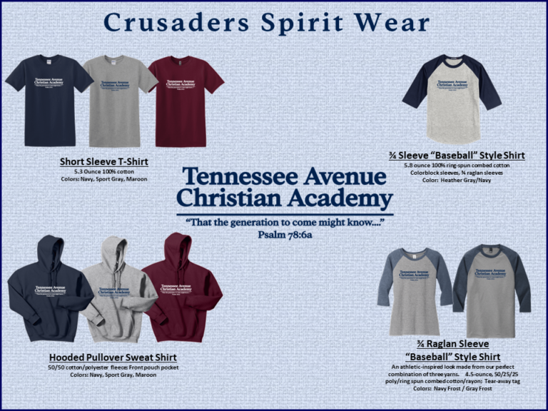 TACA Spirit Wear - Tennessee Avenue Christian Academy