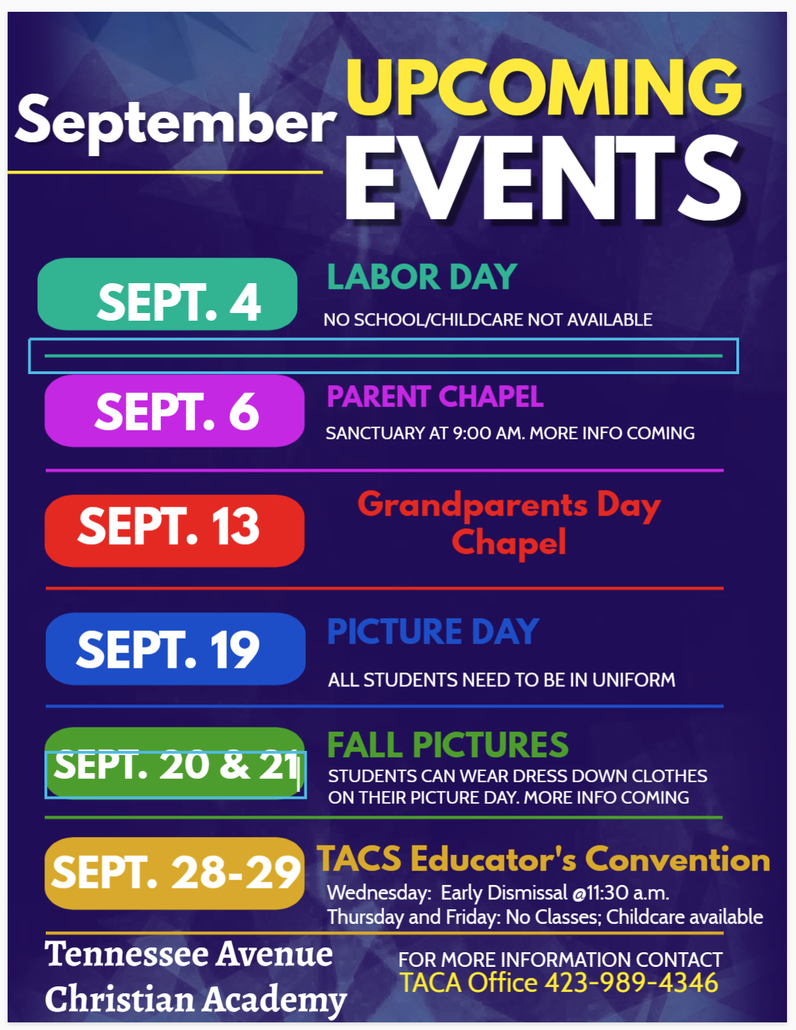 ABOUT US - Tennessee Avenue Christian Academy